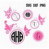 Circle Monogram Frames SVG Cutting File, Clipart, Vector, Pattern Vinyl ...