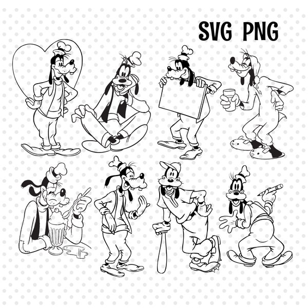 Goofy Outline - Etsy