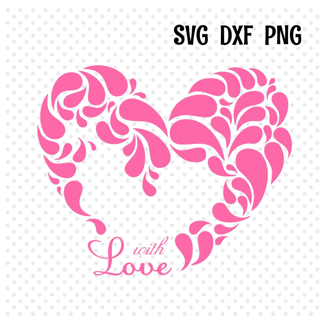 Hart SVG, With Love SVG, Wedding Svg, Files for Silhouette, Cricut - Etsy