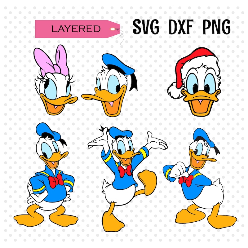 Donald Duck Svg - Etsy