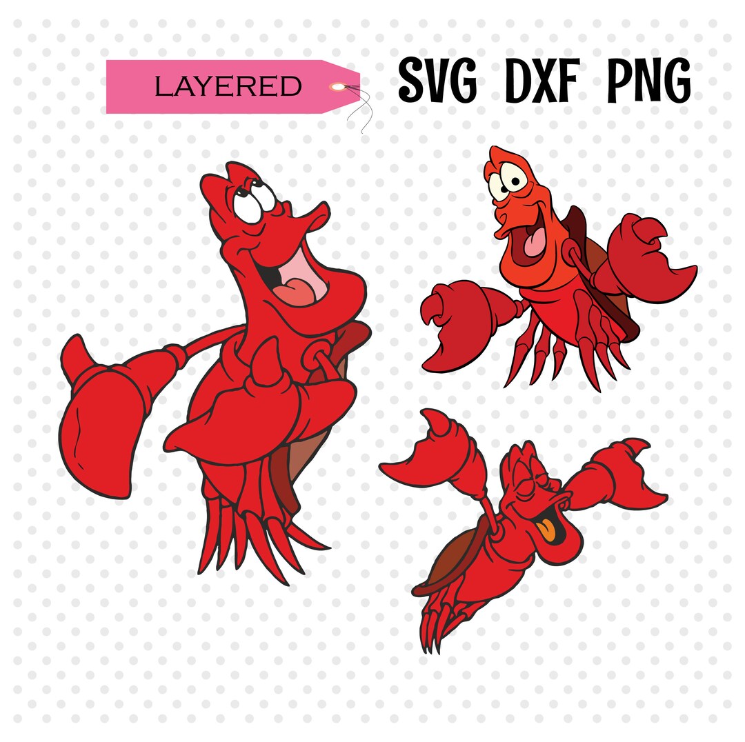 Sebastian Crab Layered SVG Cutting File, Clipart, Vector,vinyl Design ...