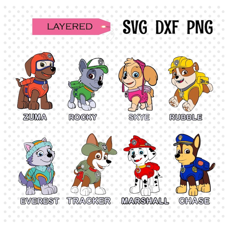Paw Patrol Svg Layered - Etsy