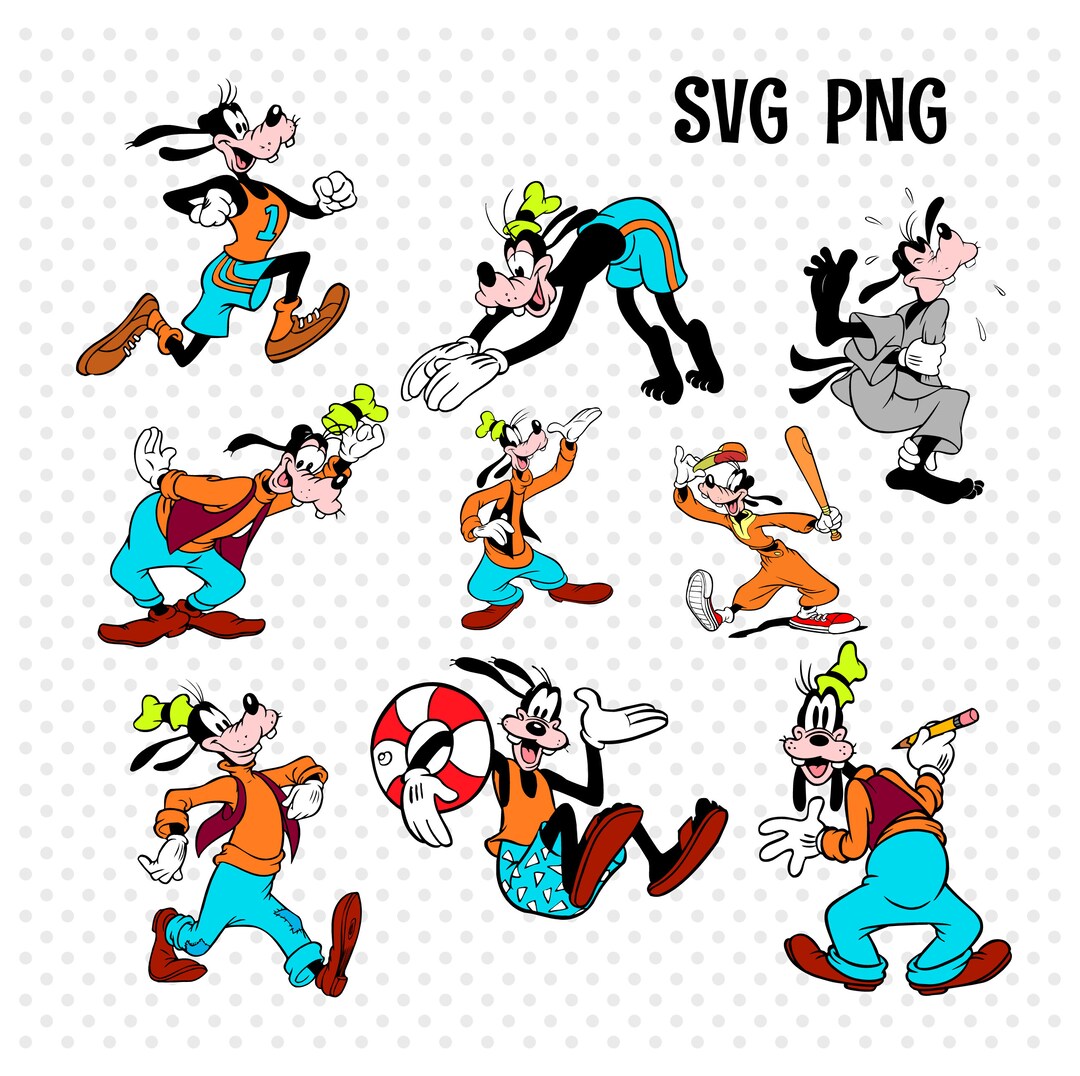 15 Goofy Dog SVG Cutting File, Cartoon SVG, PNG, Clipart, Vector, Vinyl ...