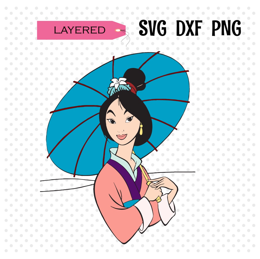 Mulan Layered SVG Cutting File, Clipart, Vector,vinyl Design, Pattern ...
