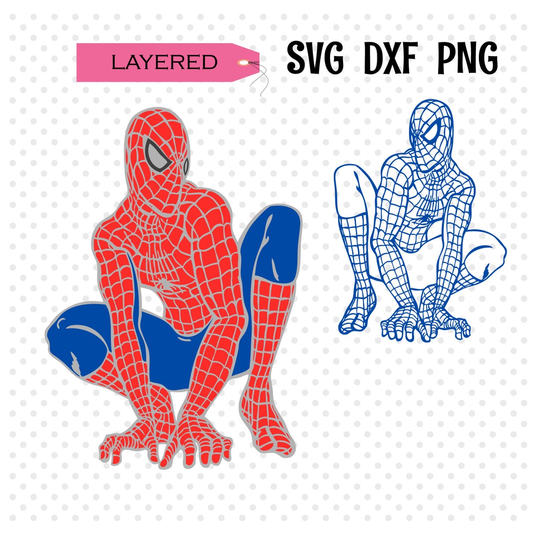Spider-man Layered SVG Cutting File, Clipart, Vector,vinyl Design ...