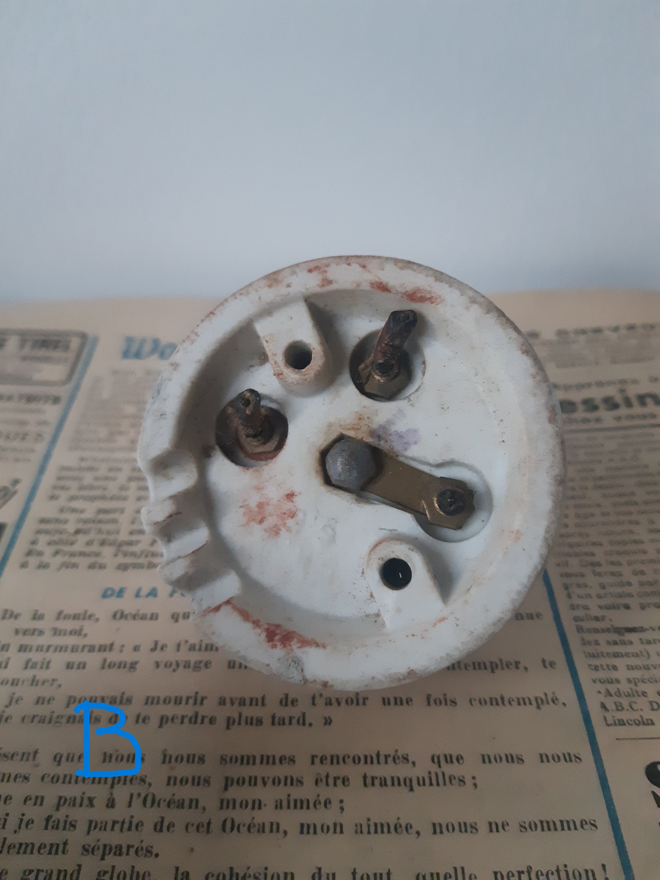 Antique Light Switch Round From France From Porselain. Vintage, House ...