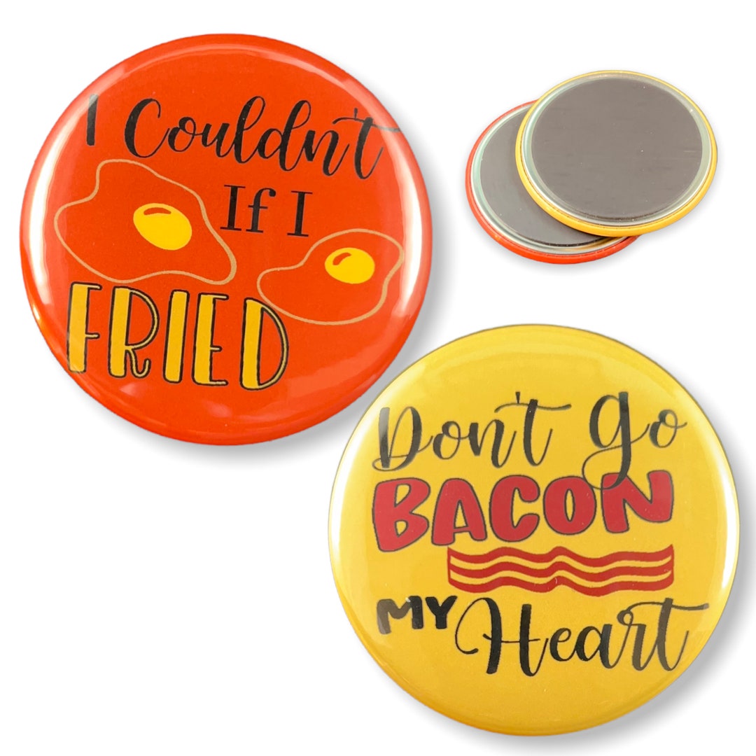 2.25 Inch Funny Food Humor Magnets Set of 2 for Refrigerator Locker ...