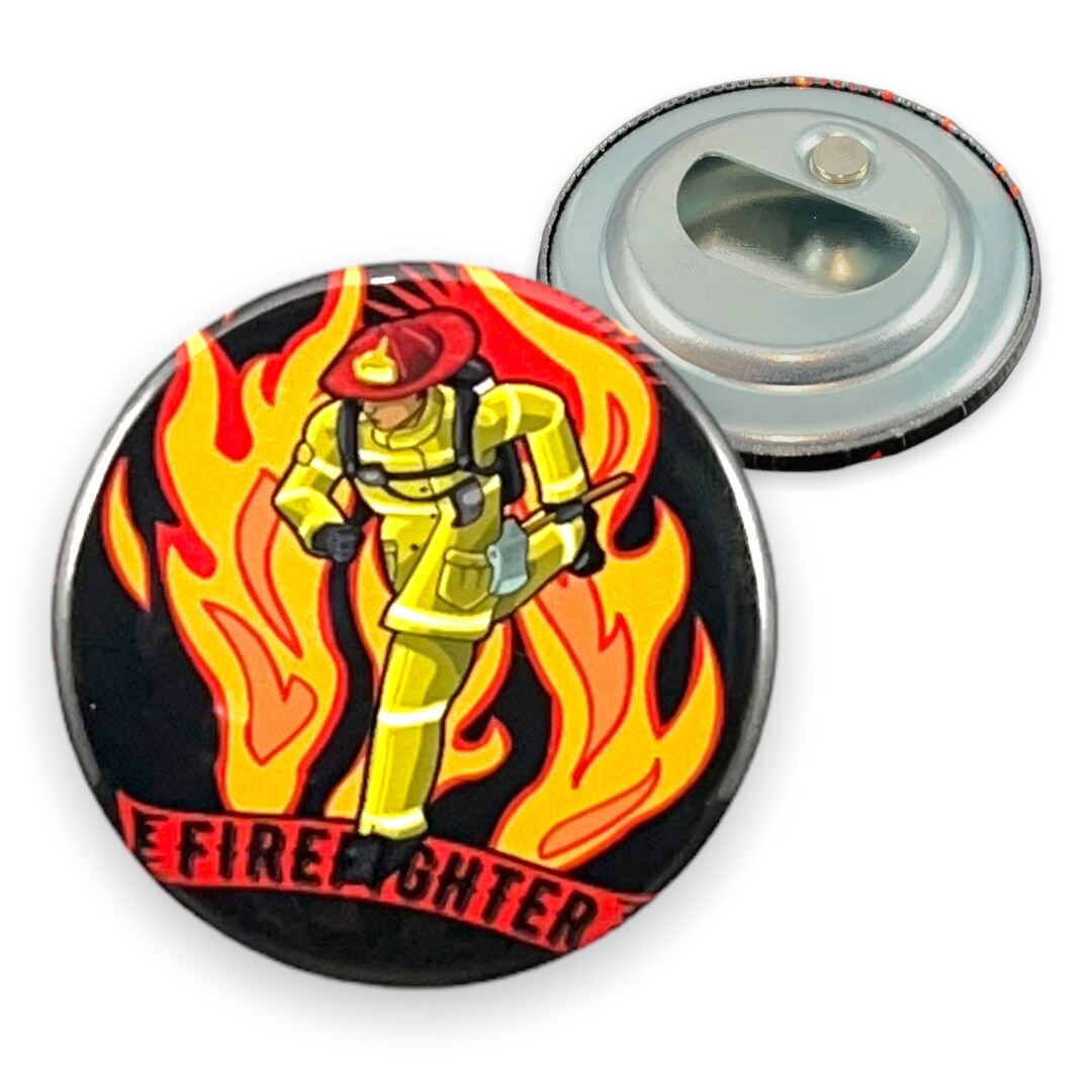 2.25 Inch Magnet Bottle Opener Firefighter Fireman First - Etsy