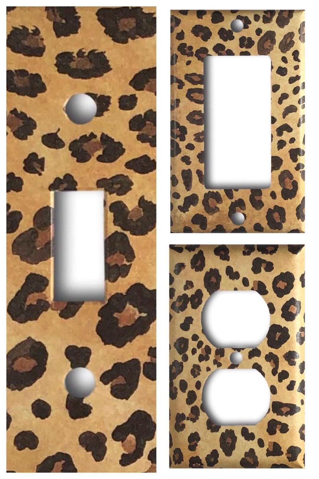 Cheetah Design Decorative Light Switch Outlet Rocker GFCI Wall Plates ...