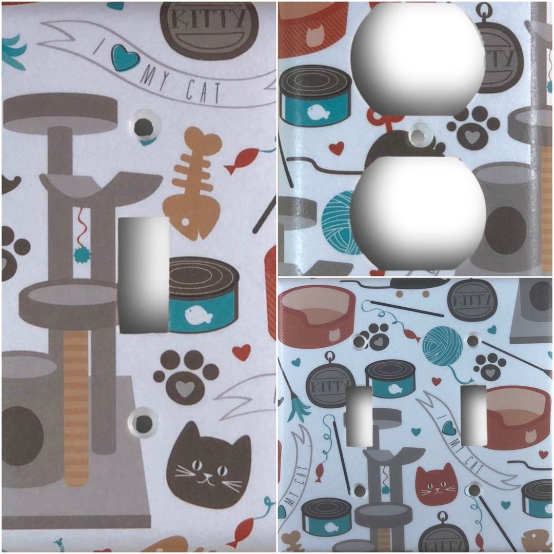 Cat Kitten Themed Decorative Light Switch / Cover Outlet / - Etsy