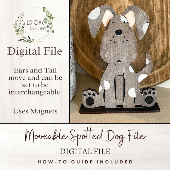 Moveable Puppy Digital File File for Laser Dog Decor File - Etsy