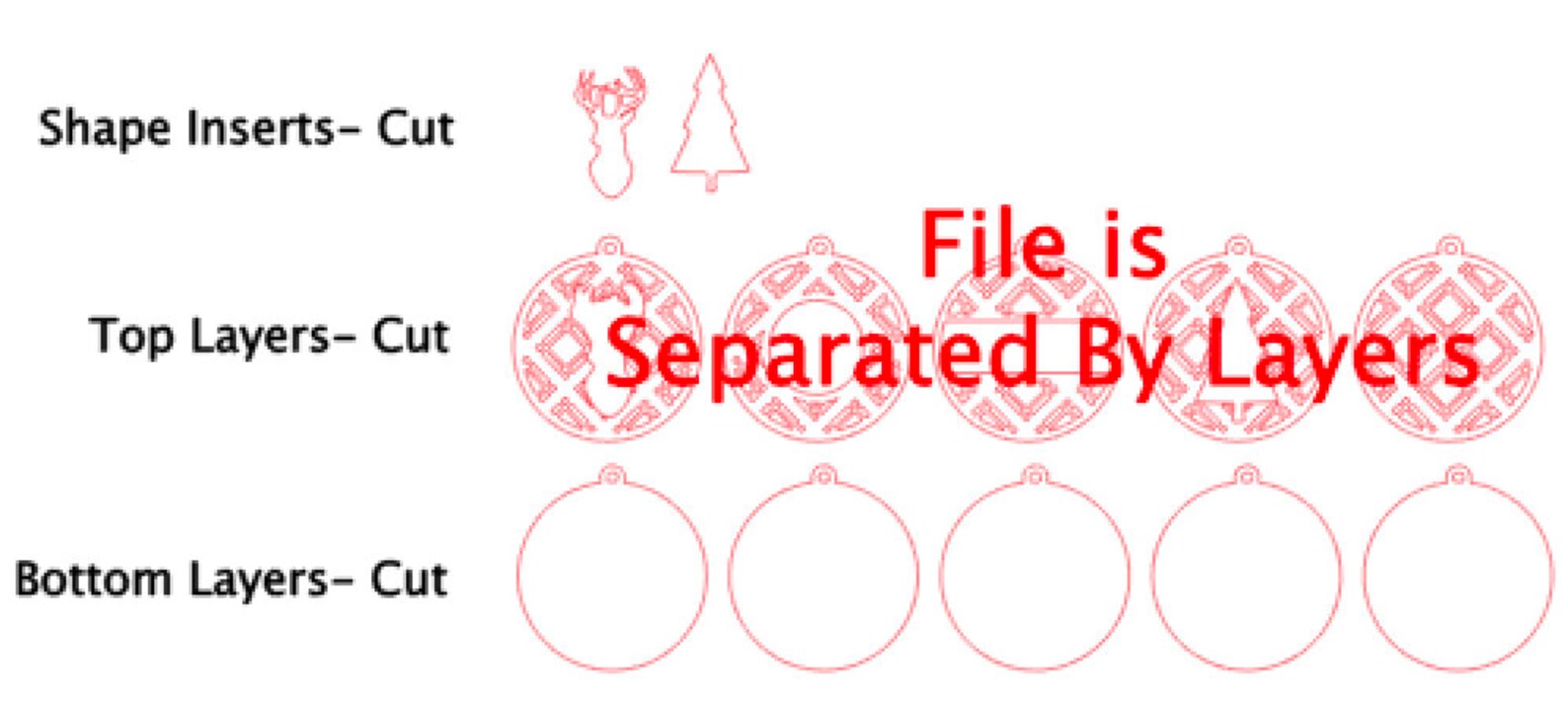 Plaid Ornament Digital File File for Laser Cut Ornaments | Etsy