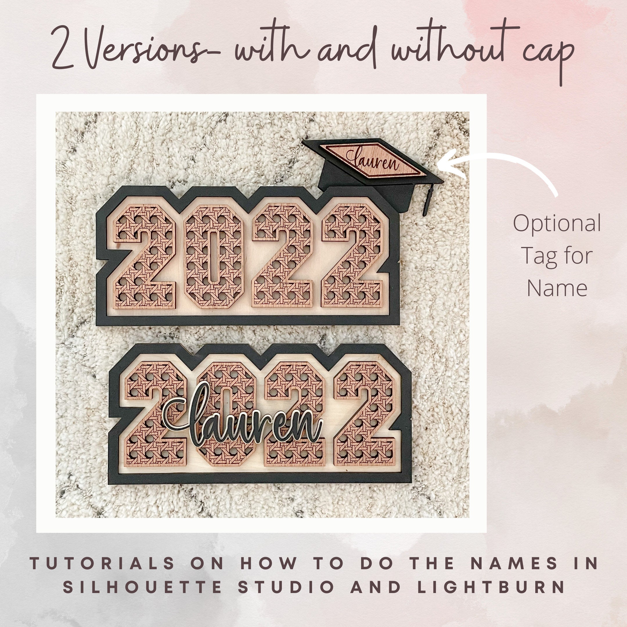 Rattan Graduation Cap Digital File File for Laser Cut Sign - Etsy