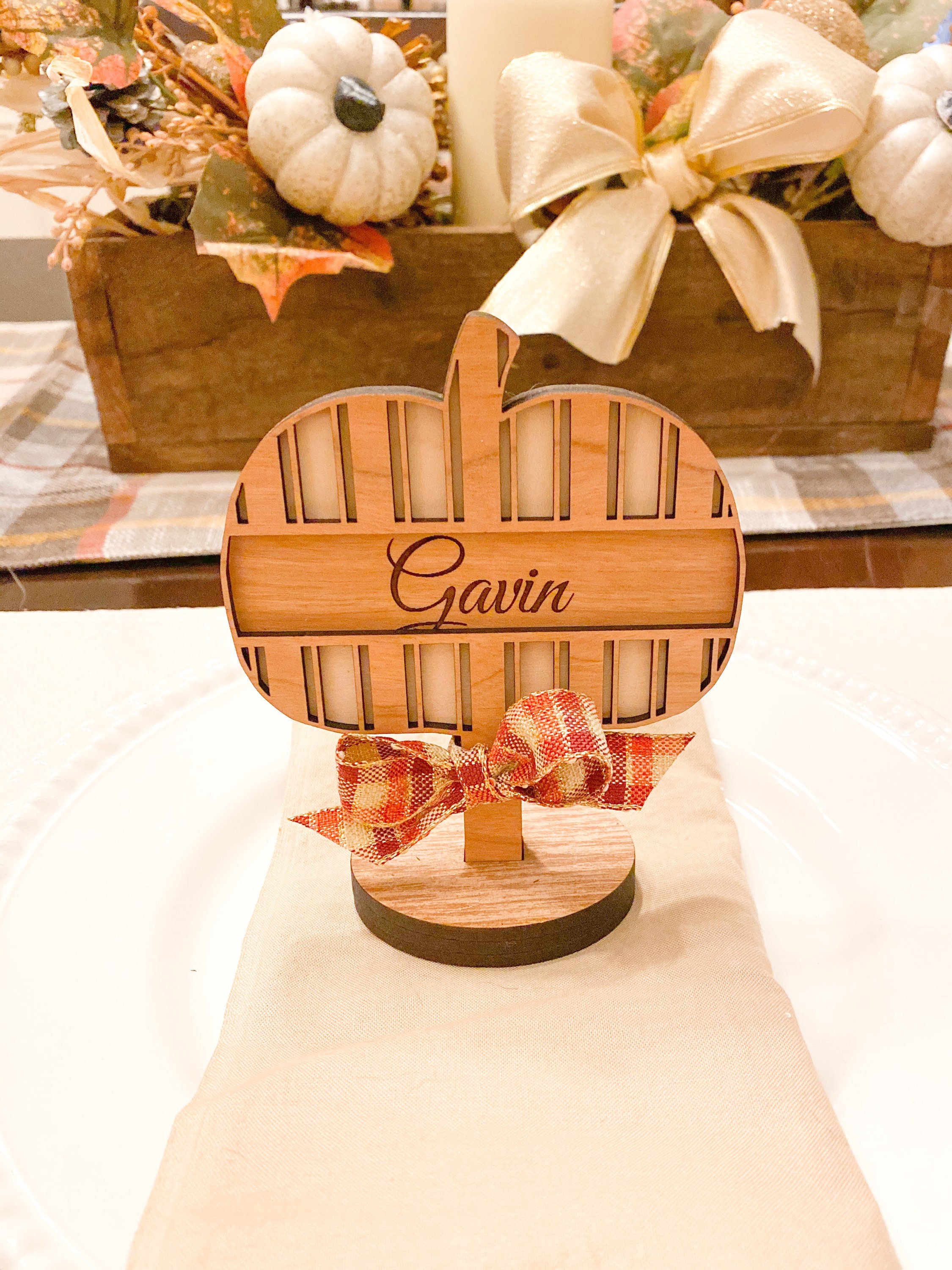 Pumpkin Seat Card Digital File Pack, File for Laser Cut Ornaments ...