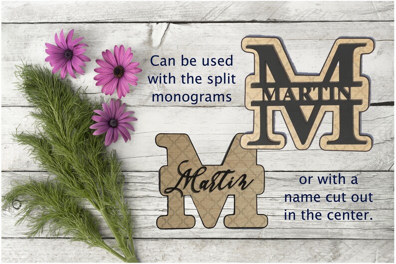 Arabesque Split Letter Sign Backer Sign SVG Pattern for - Etsy