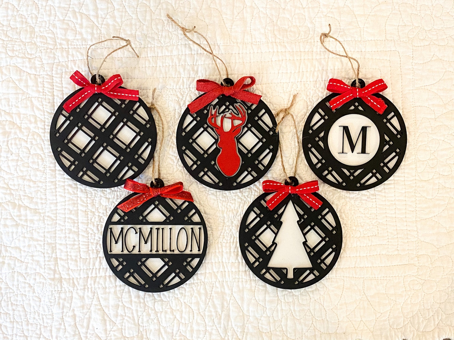 Plaid Ornament Digital File File for Laser Cut Ornaments | Etsy