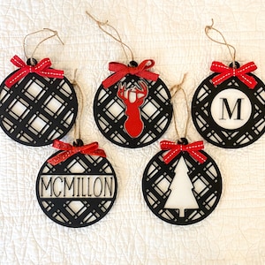 Plaid Ornament Digital File, File for Laser Cut Ornaments - Etsy
