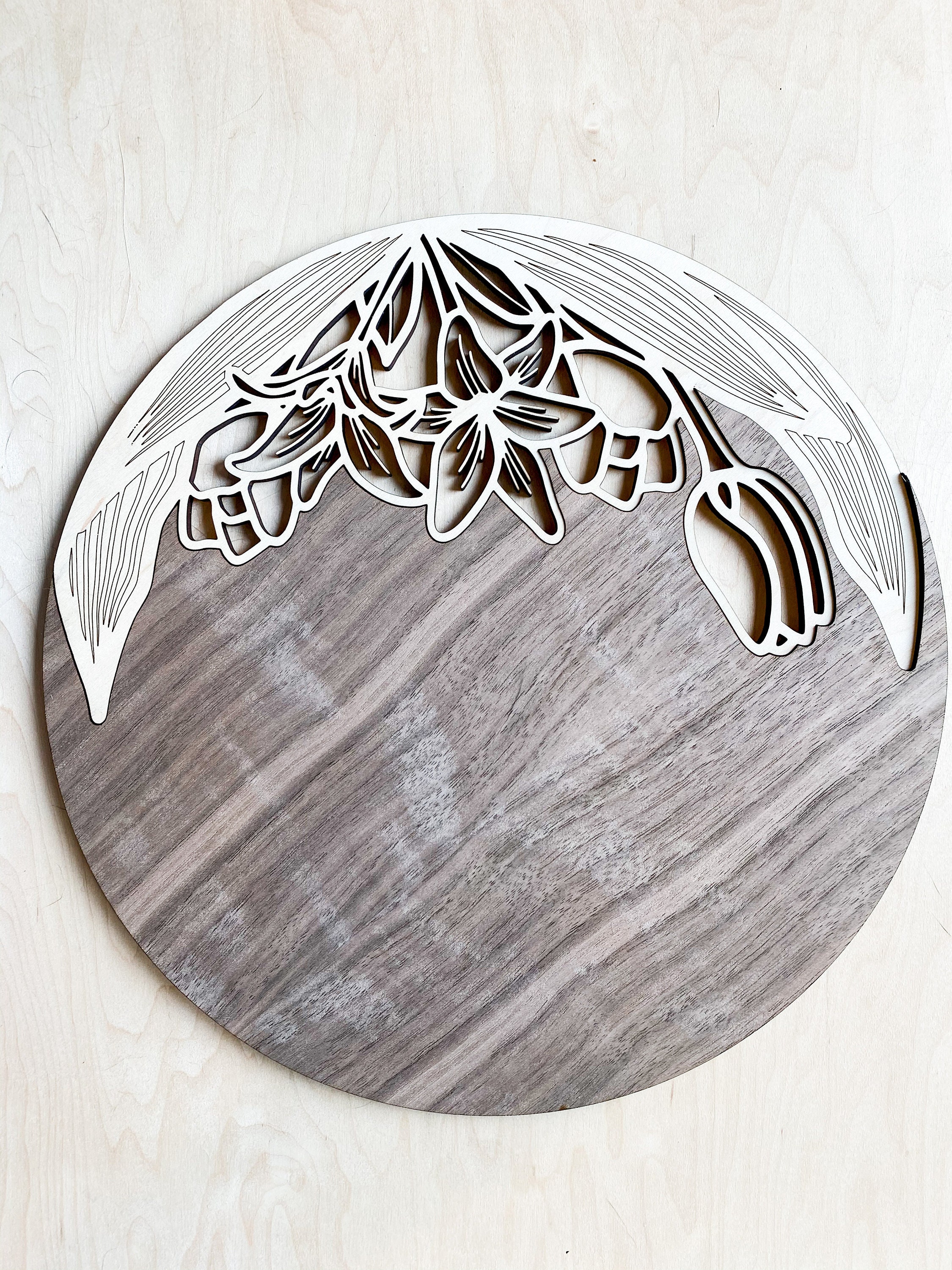 Floral for Round Sign SVG File for Laser Glowforge File - Etsy