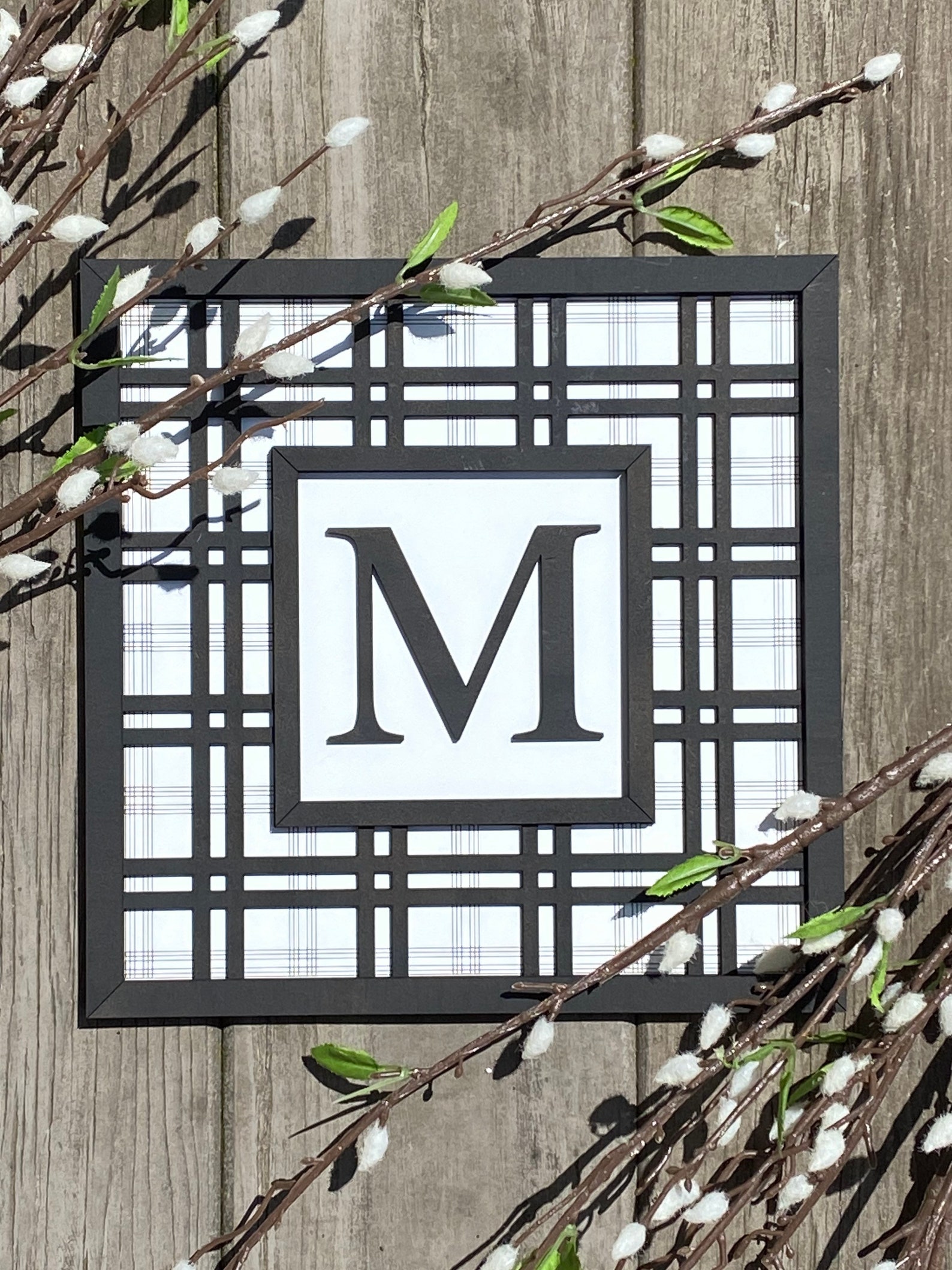 Plaid Sign Digital File File for Glowforge Laser Digital | Etsy