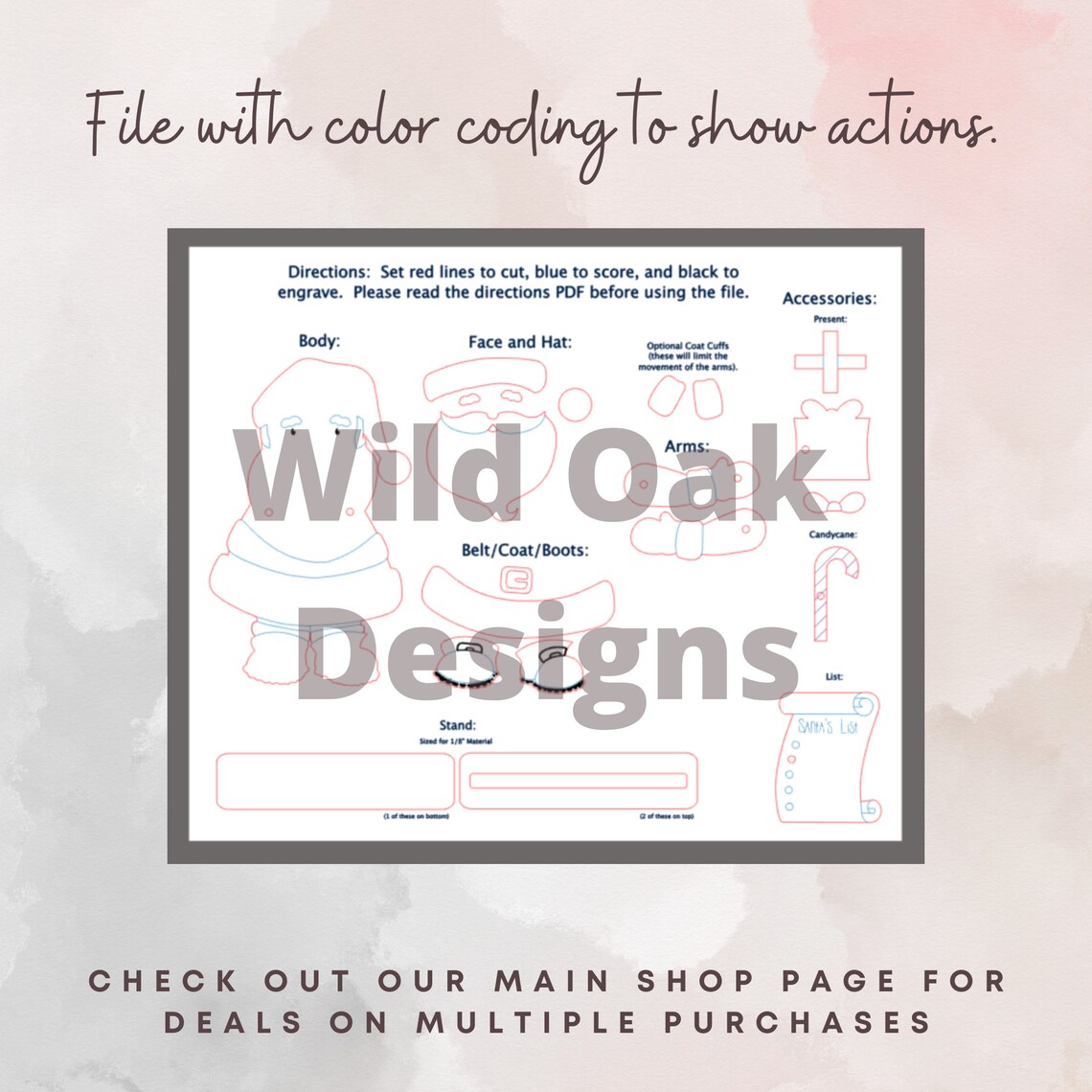 Moveable Santa Digital File File for Laser Christmas Decor - Etsy