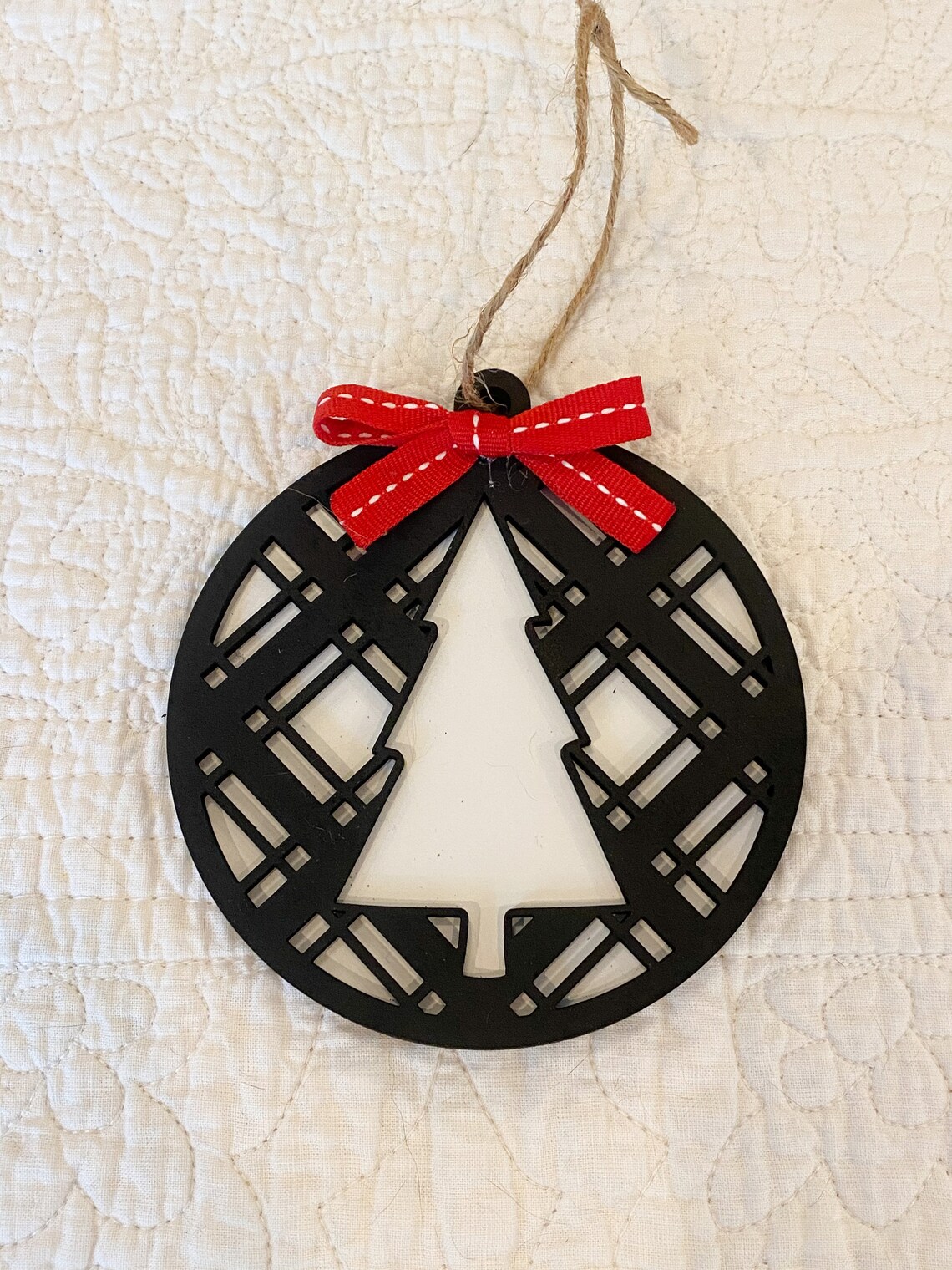 Plaid Ornament Digital File, File for Laser Cut Ornaments - Etsy