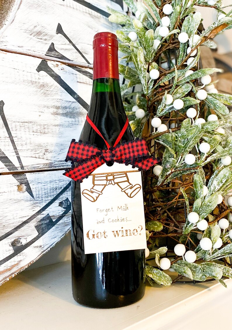 Christmas Wine Tag Digital Files File for Laser Cut - Etsy