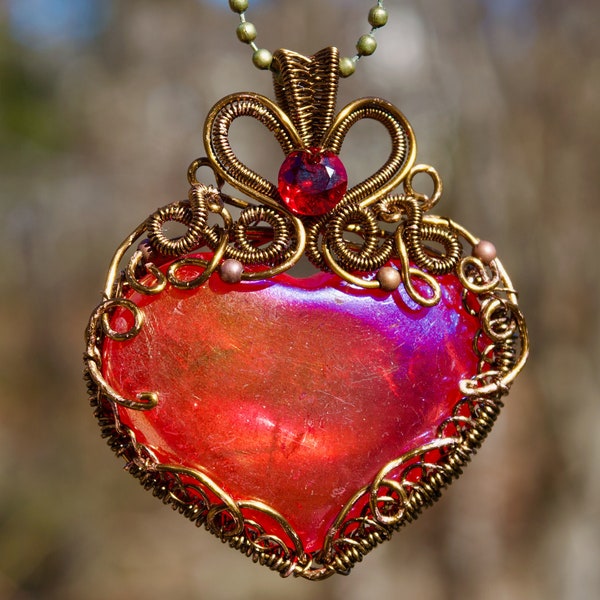 Ruby Aura Quartz - Etsy