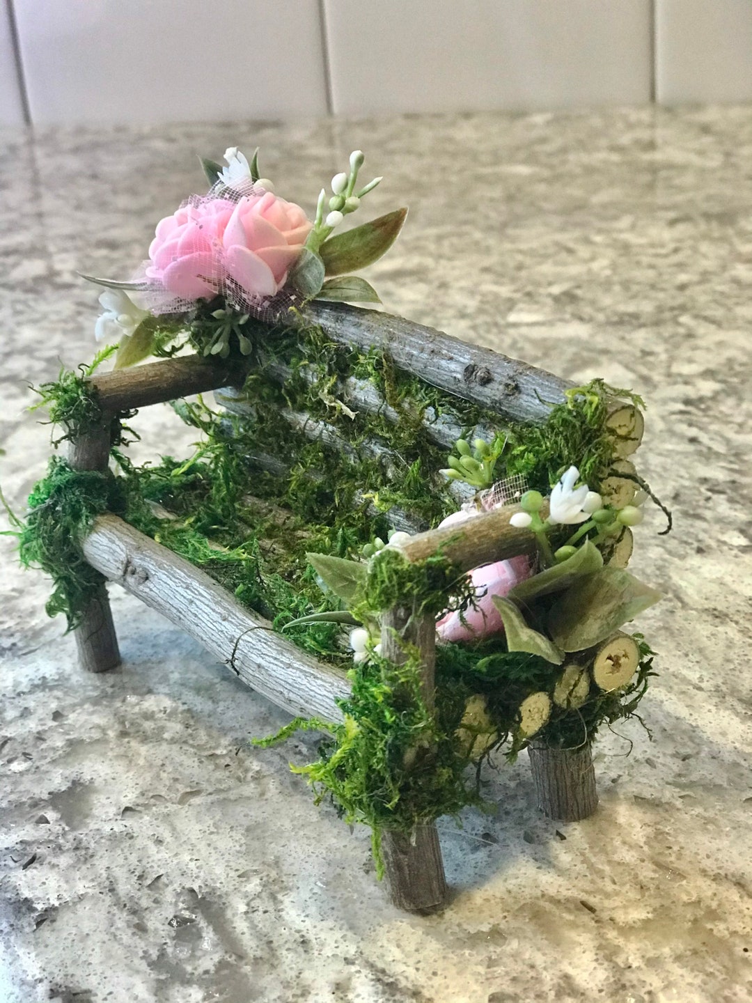 Fairy Garden Flower Bench - Etsy
