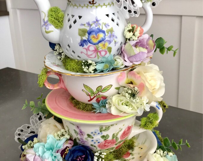 Boho Tea Party Centerpiece, Boho Baby, Wedding Decor, Baby Shower, Home ...