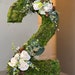 Mossed Flower Number on Tree Stump 18” - Etsy