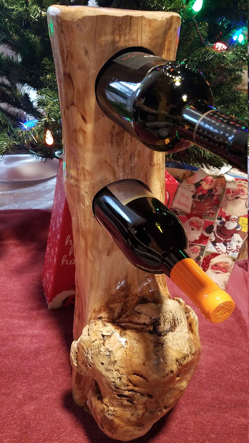 Live Edge Burled Wine Rack - Etsy