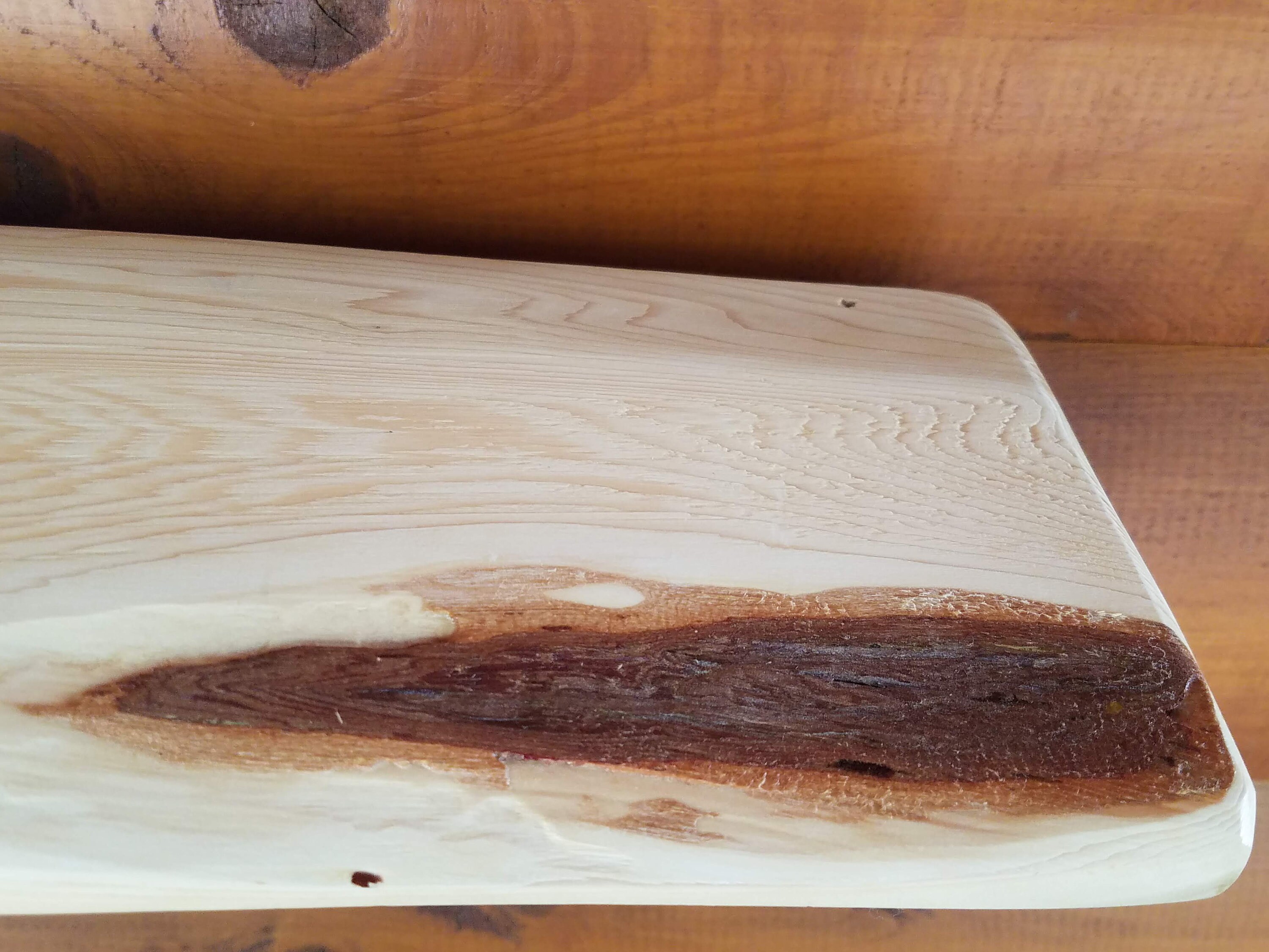 Live Edge Shelf With Worm Tracked Face Board - Etsy