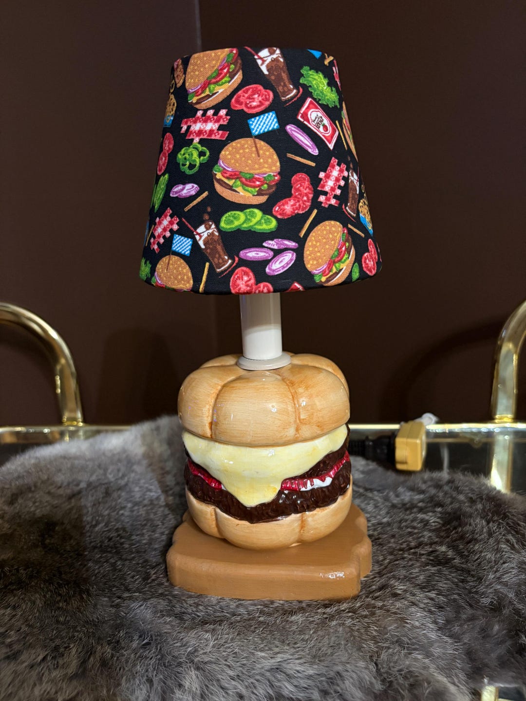 Double Cheeseburger Accent Lamp - Etsy