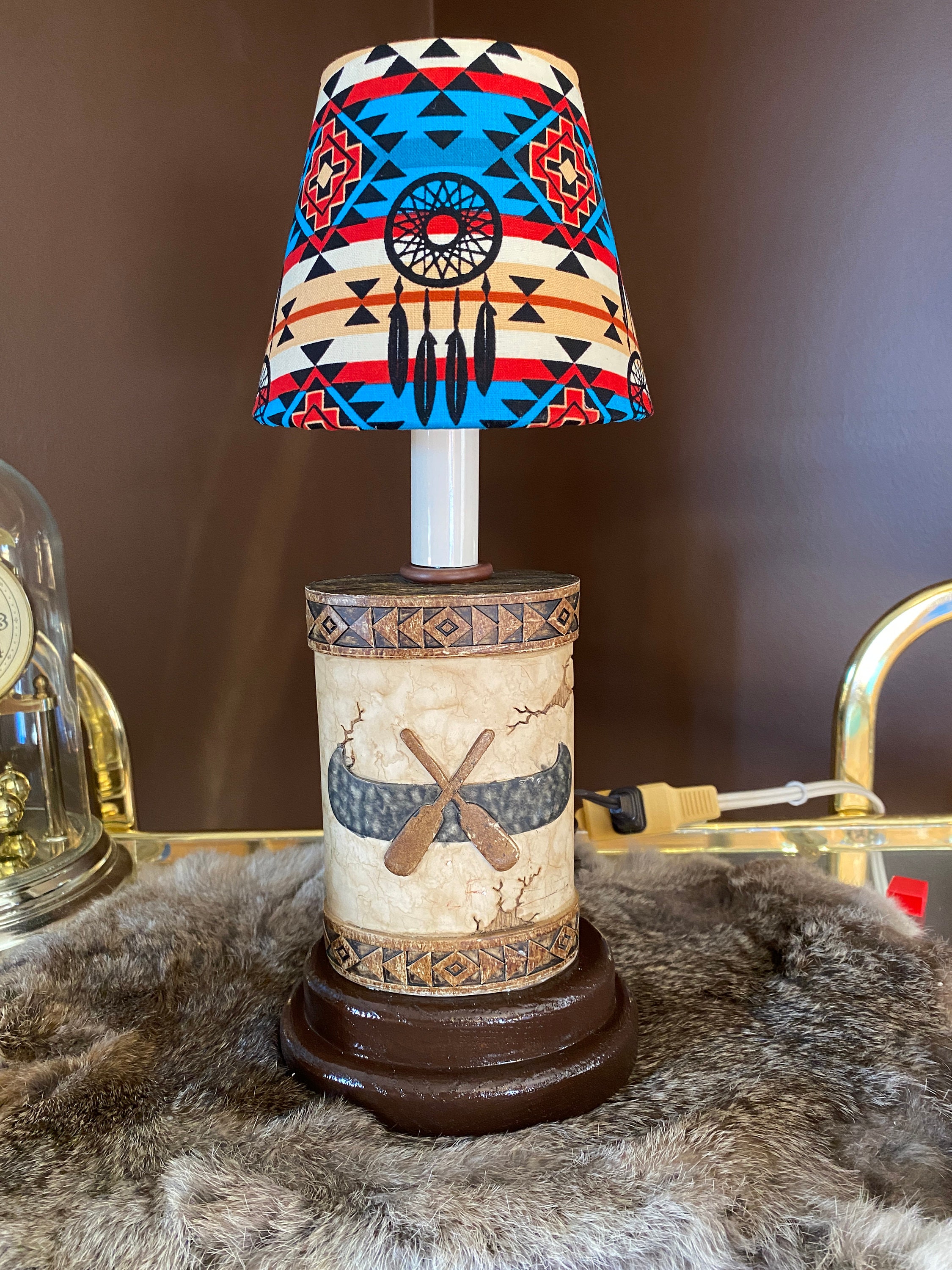 Native American Canoe Accent Lamp - Etsy
