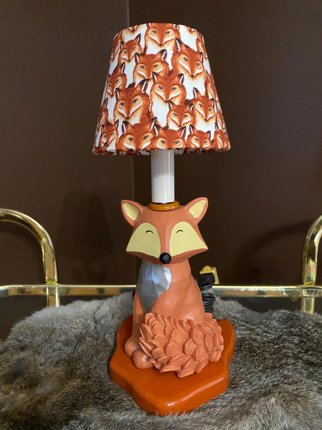 Silver Fox Accent Lamp - Etsy