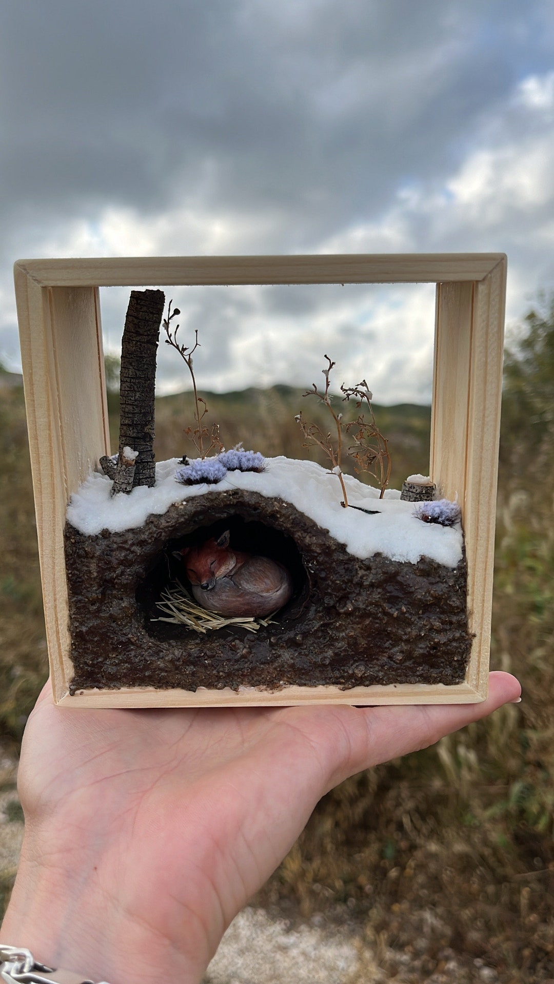 Fox in Burrow Diorama - Etsy