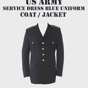 US ARMY Military Men's Service Dress Blue Blues ASU Uniform Coat Jacket ...
