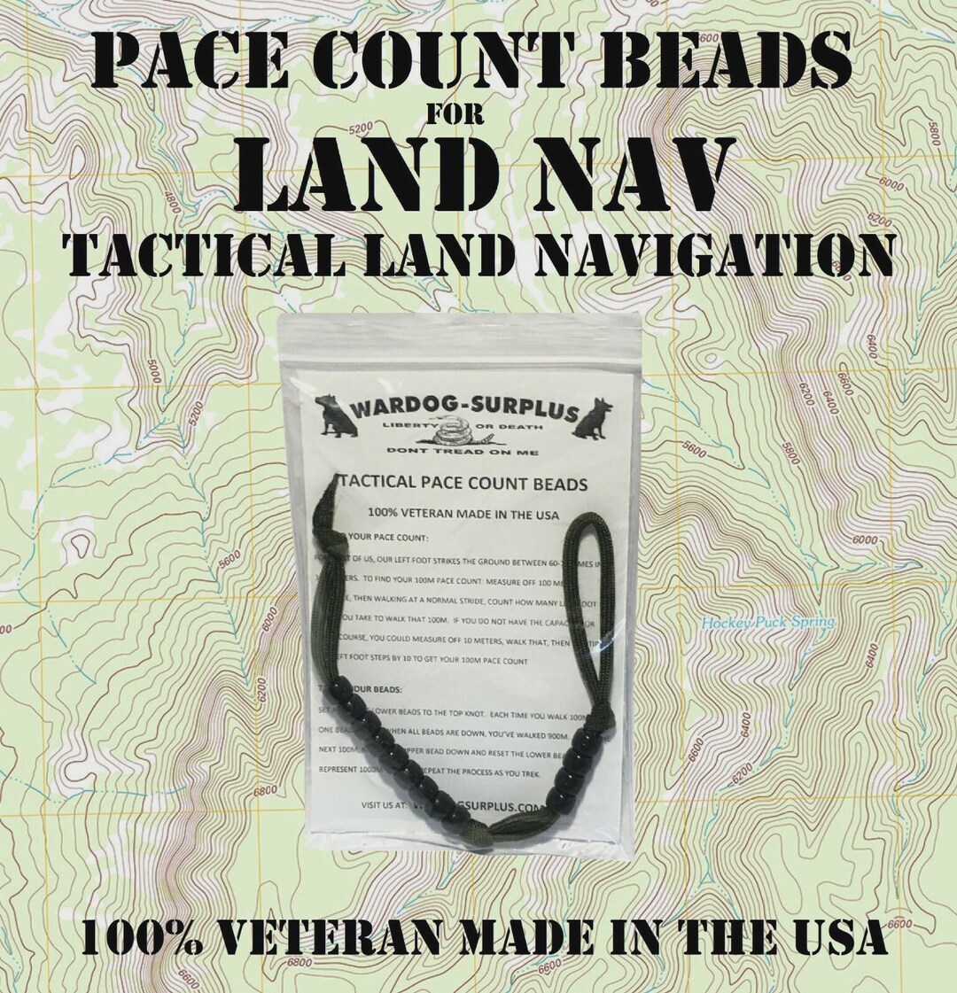 NEW Tactical Pace Count Beads for Land Nav / Hiking Vet Made in the USA ...