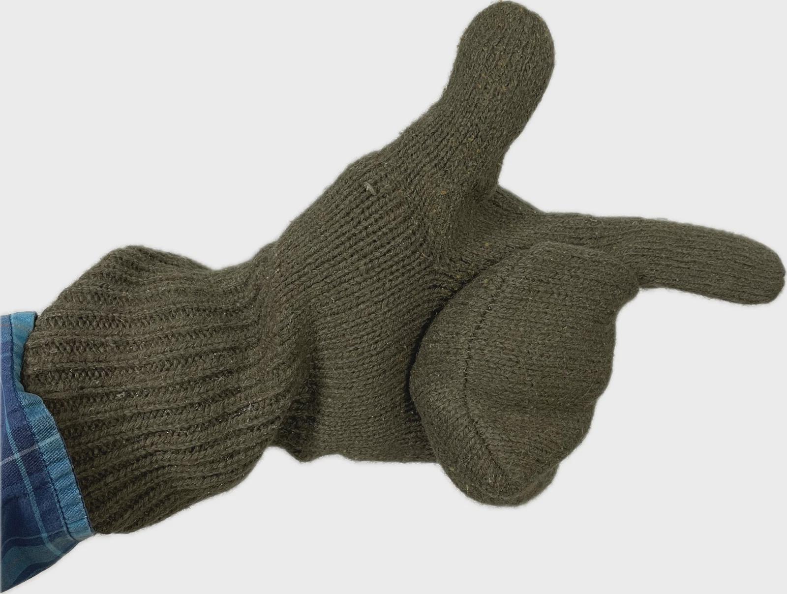 2 PAIRS Vintage USGI Military Wool Blend Trigger Finger Hunting Mittens ...