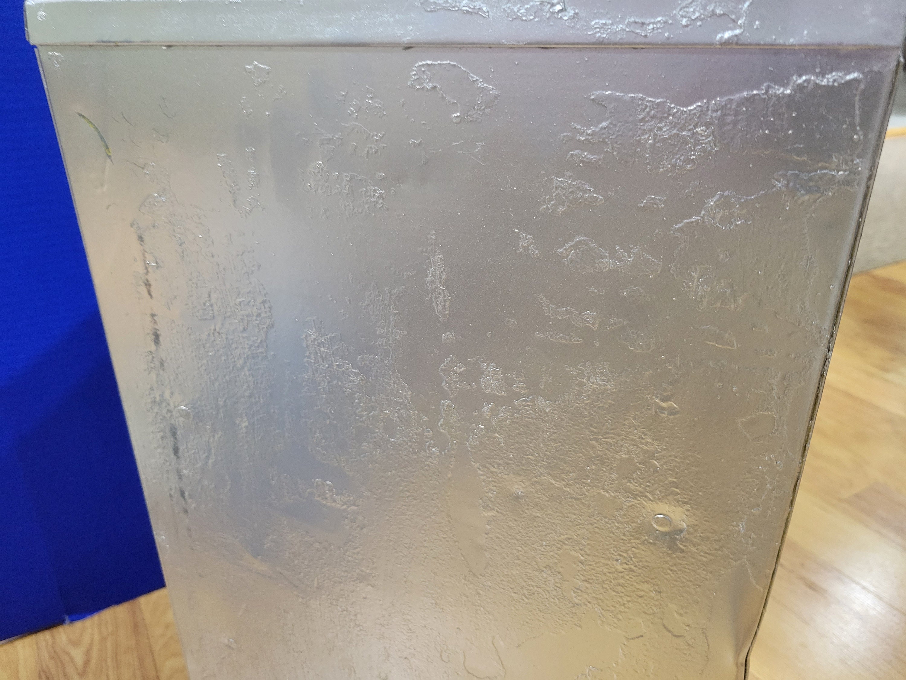 Antique Metal Bread Box Pie Safe Galvanized Painted Silver Antique Metal Bread Box Pie Safe Galvanized Painted Silver