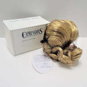 Vintage Expressions Blonde Doll Wig With Pink Ribbon Ponytail - Etsy