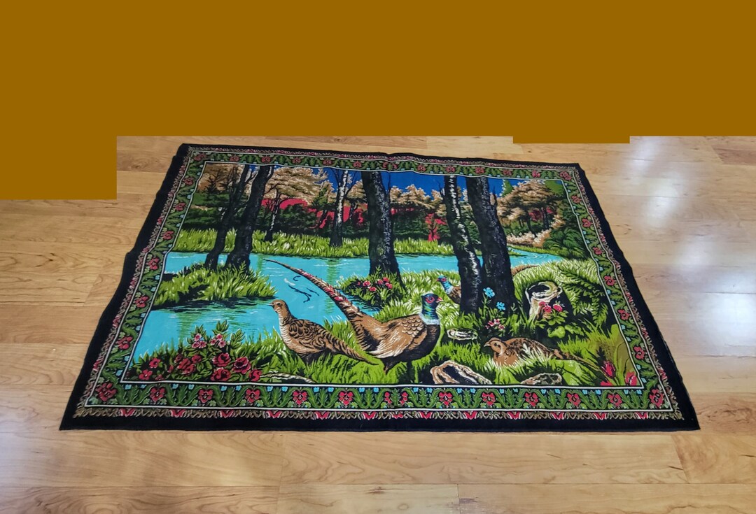 Large Turkish Vintage Pheasant Tapestry Fabric Wall Hanging 38 X 59 - Etsy Large Turkish Vintage Pheasant Tapestry Fabric Wall Hanging 38 X 59 - Etsy