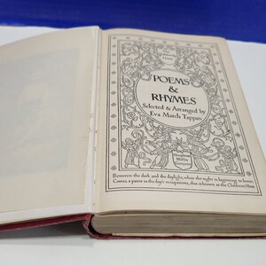 1907 Vintage Poems and Rhymes Hardcover Red Book - Etsy