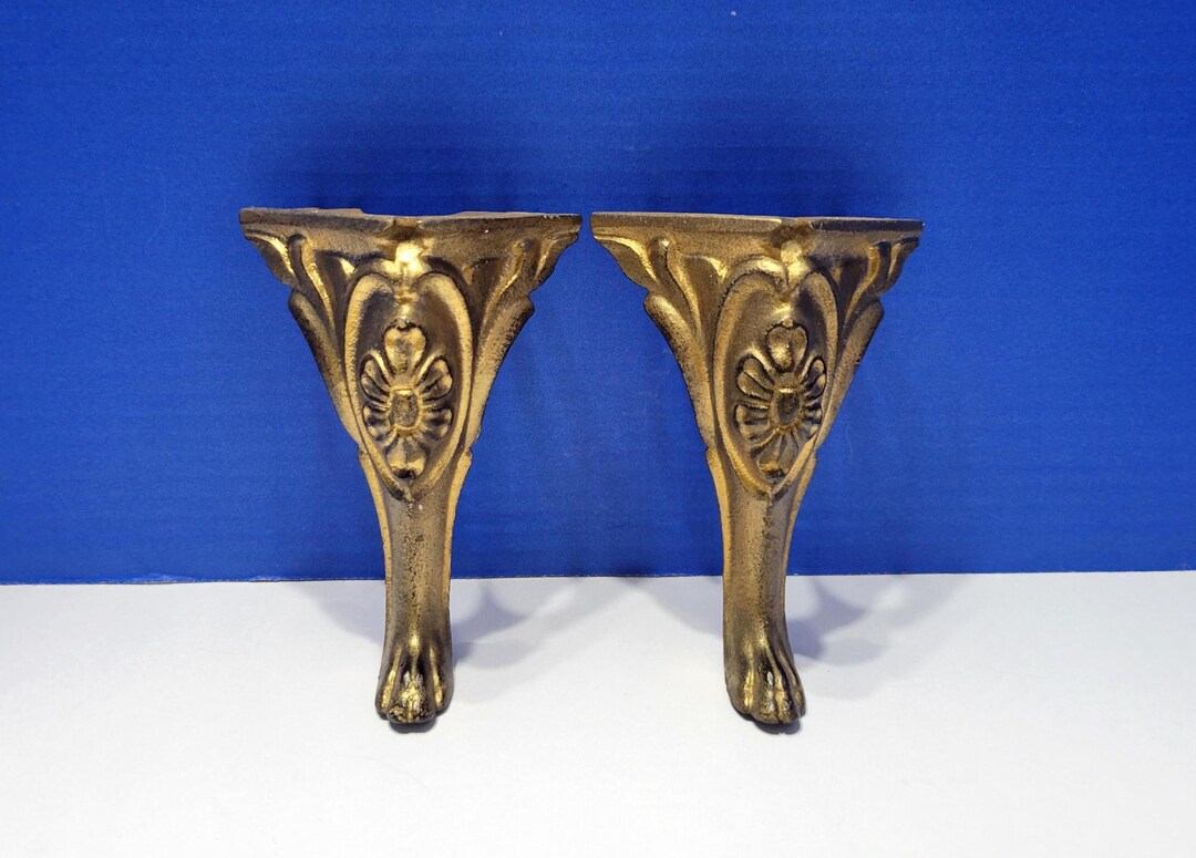 Antique Cast Iron Furniture Feet for Stools or Small Furniture Painted ...