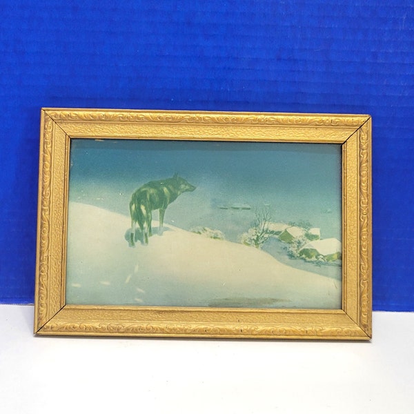 Wood Wolf Picture Frame - Etsy