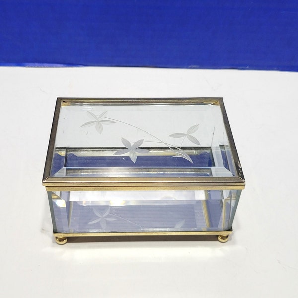 Vintage Glass Box - Etsy