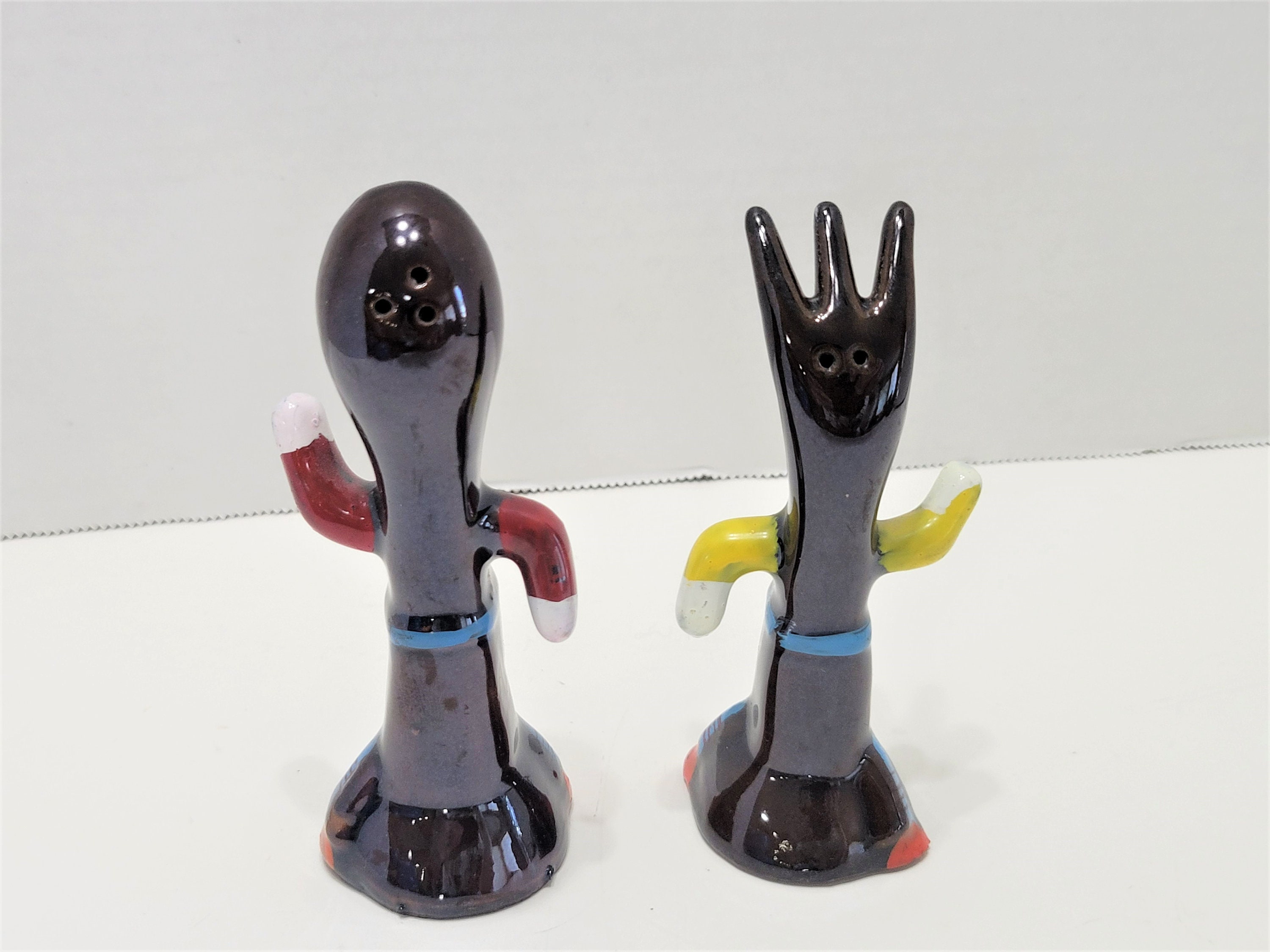 Vintage Enesco Anthropomorphic Fork and Spoon Salt and Pepper Shaker Set