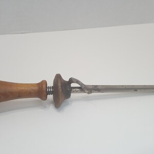 Antique Victorian Hair Curling Iron Rod With Wood Handle - Etsy