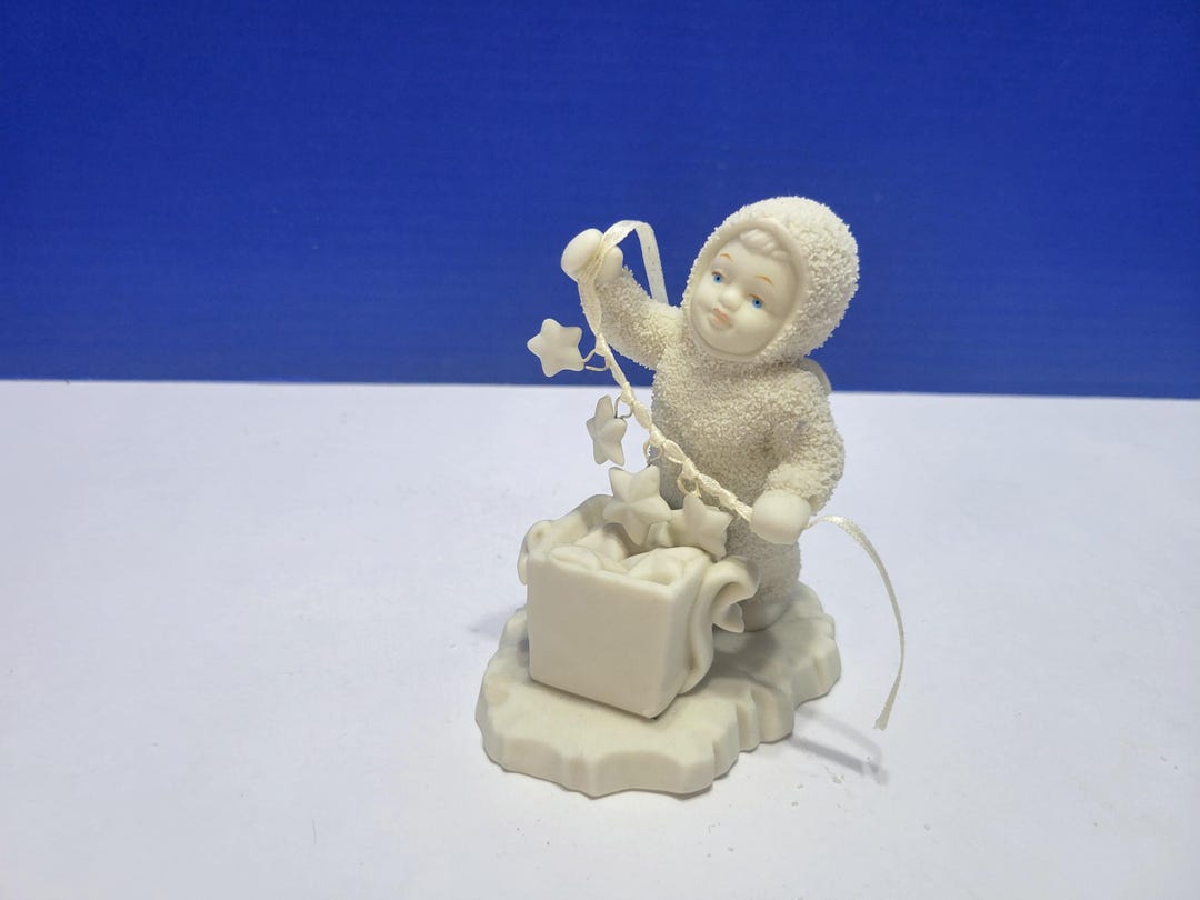 Vintage Department 56 Snowbabies Stringing Fallen Stars Figurine - Etsy