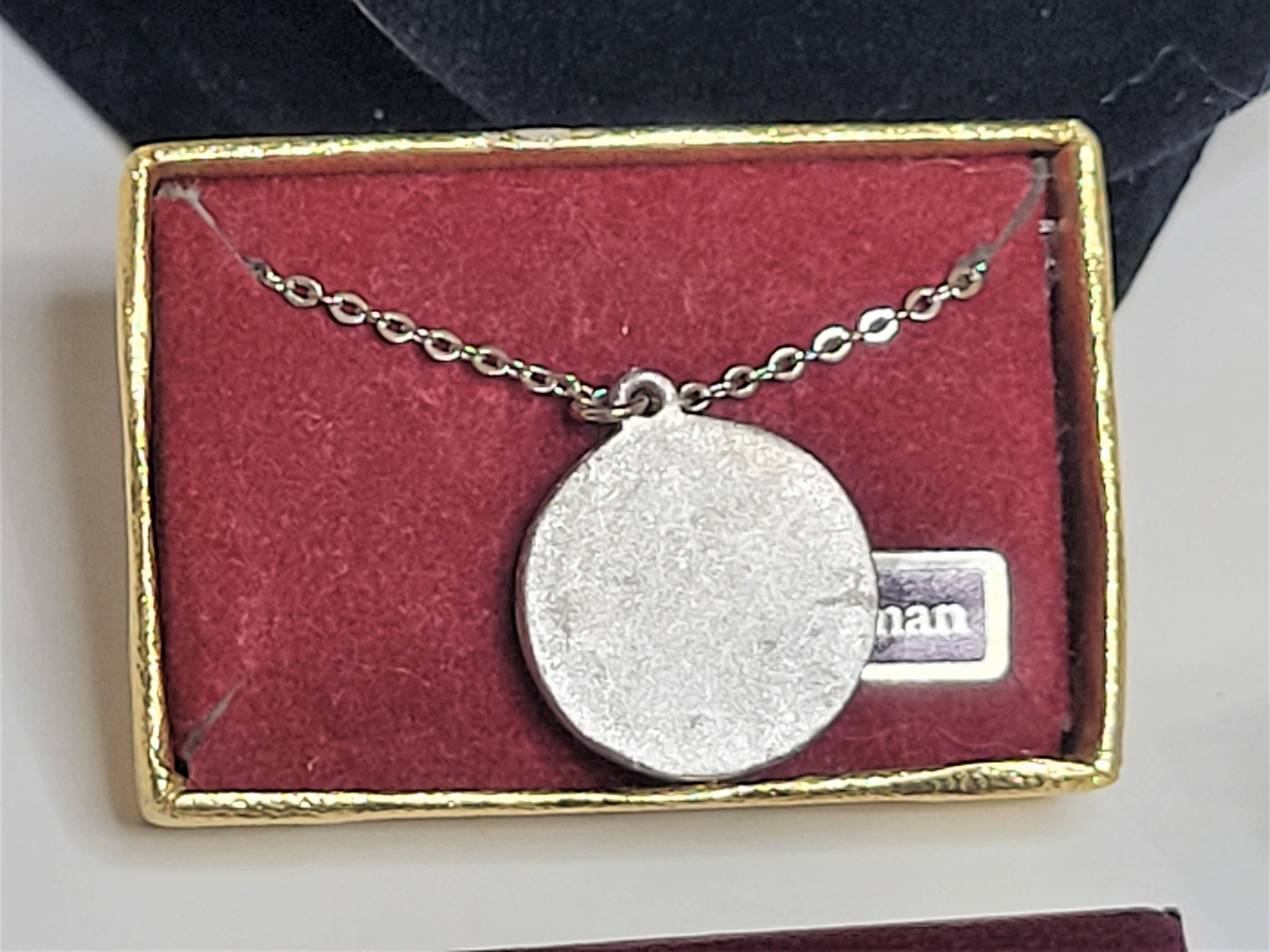 Vintage Saint Susanna Religious Medal Necklace in Box with Provenance